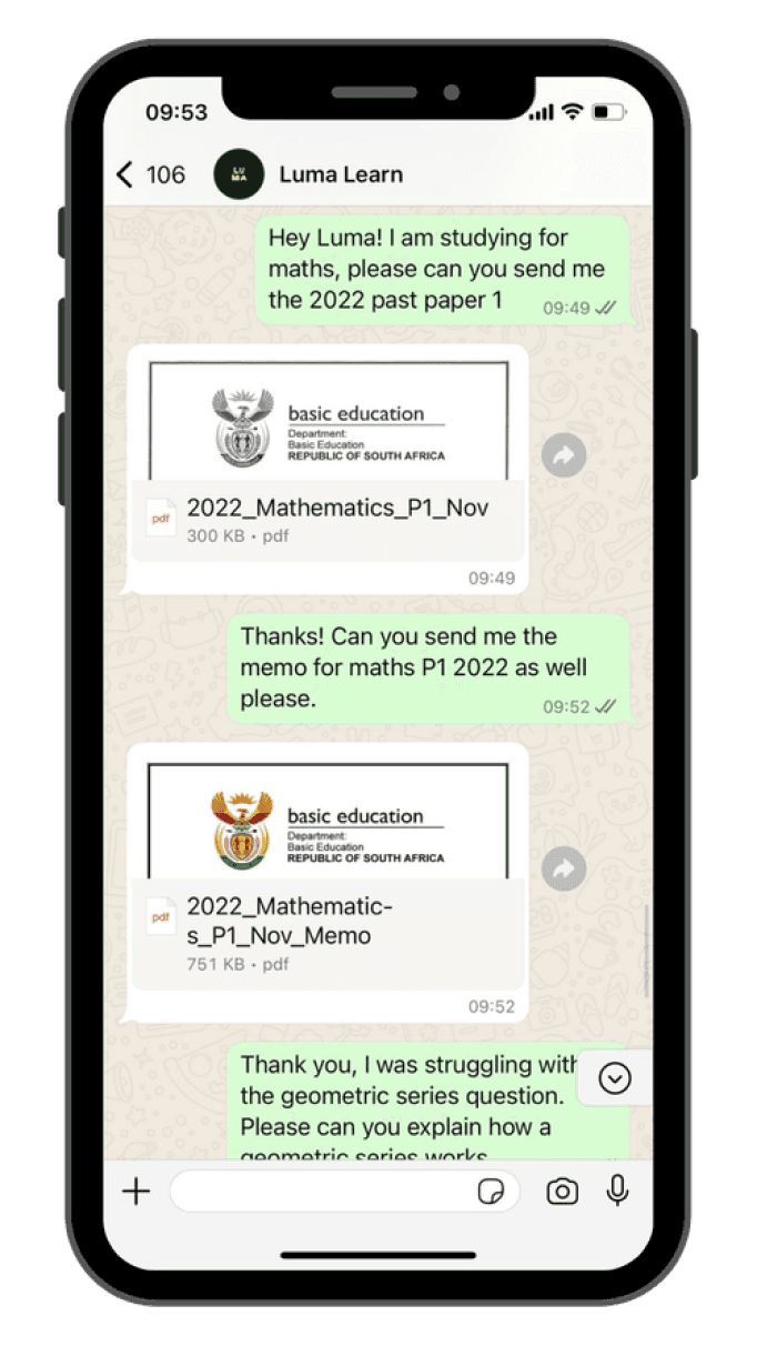 Luma Learn - Free 24/7 WhatsApp Tutor for South African Students